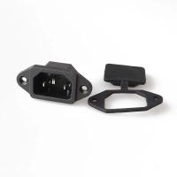 China LZ-14-1 100% New Good Quality AC 250V 10A Audio Black 3 Pins IEC320 C14 Inlet Power Plug Socket Set for sale
