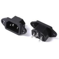 China LZ-14-1 100% New Good Quality AC 250V 10A Audio Black 3 Pins IEC320 C14 Inlet Power Plug Socket Set for sale