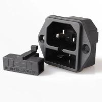 China High Quality 4 Pin AC Inlet Power Plug Socket Male Female Socket Connector With Fuse With CCC/KC/CE/UL Certification for sale