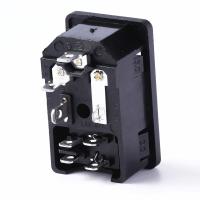 China AC Power Socket Inlet Electrical Plug C8 Type Connector with rocker switch for sale