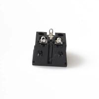China LZ-6-1WP4P3 Screw Mount Inlet Plug Socket AC Mickey Black 3 Pin IEC320 Connector for sale