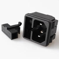 China Ac Power Socket With Fuse 3pin Inlet Panel Mount Connector LZ-14-F2-3P 10A 250V Electrical Outlet Connection Electric Us for sale