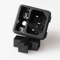 China Ac Power Socket With Fuse 3pin Inlet Panel Mount Connector LZ-14-F2-3P 10A 250V Electrical Outlet Connection Electric Us for sale