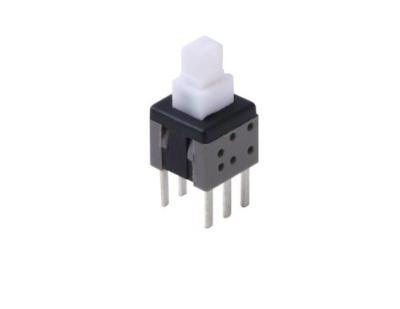 China Self Locking 8mm Momentary Push Button Switch Single And Double Row SGS Approved for sale