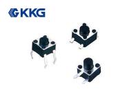 China 4.5*4.5mm Subminiature PCB Insert Hole Terminals Tact Switch Silver Plated Contacts for sale