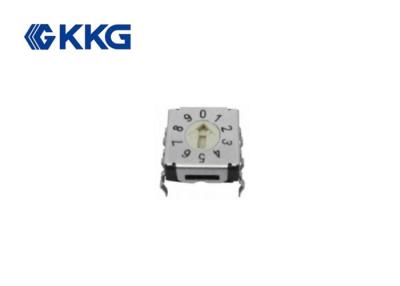 China Mini Multi Position Coded Rotary Switch 3x3 10 Gears Reflow Soldering for sale