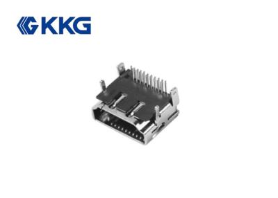 China Black 19 Pin HDMI Connector Socket , High Temperature Hdmi Female Connector for sale