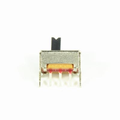 China Slide Switch,SPDT 3 Pin Defend Dip  Sliding Switch, Vertical Side Push Tact Switch,Interruptor On-Off Toggle Switch for sale