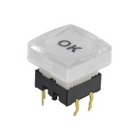 China 15x15 LED Push Button Switch 30mA 30VDC With Sculptured Cap for sale