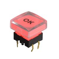 China 15x15 LED Push Button Switch 30mA 30VDC With Sculptured Cap for sale