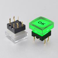 China 15x15 LED Push Button Switch 30mA 30VDC With Sculptured Cap for sale
