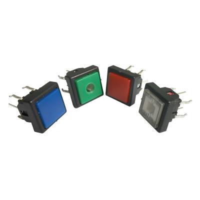 China Illumination Tactile Switch,Square Cover Silicone Cap Led Push Button Tact Switch ,Lamp Switch,Illumination Tact Switch for sale