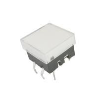 China SPST Normally Open 12mm Square Illuminated Tact Switch for sale