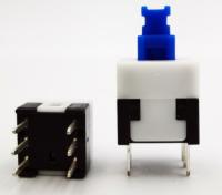 China DC12V 0.2A 6 Pin DIP Self Locking On Off Key Switch 7x7 for sale