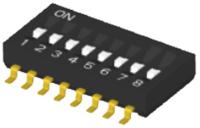 China UL 1.27mm Half Pitch DIP Switch With Gull Wing Lead for sale