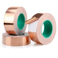 China Adhesive Insulated Stained Glass Cicada Pure Copper Foil Tape 100vdc for sale