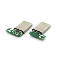China 16P Type C USB Male Socket With PCB Right Angle for sale