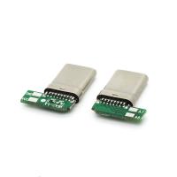 China 16P Type C USB Male Socket With PCB Right Angle for sale
