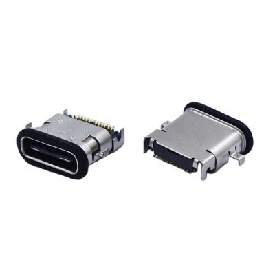 China Mid Mount Hybrid 24 Pin Type C Receptacle Socket IP67 Waterproof for sale