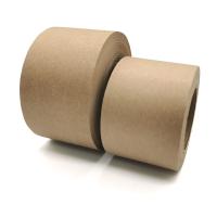 China Brown Water Activated Gummed Kraft Paper Tape 0.11mm - 0.19mm For Packaging for sale
