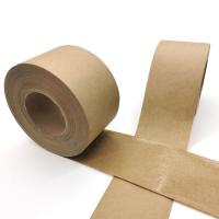 China Brown Water Activated Gummed Kraft Paper Tape 0.11mm - 0.19mm For Packaging for sale