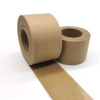 China Brown Water Activated Gummed Kraft Paper Tape 0.11mm - 0.19mm For Packaging for sale