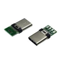China LCP UL94 V-0 USB3.1 Type C Male Connector Solder DIY Kit for sale