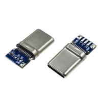 China 5Pin USB 3.1 2.0 Type C Male Connector C-C 10NF With PCB for sale