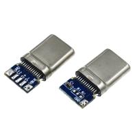 China 5Pin USB 3.1 2.0 Type C Male Connector C-C 10NF With PCB for sale