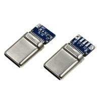 China 5Pin USB 3.1 2.0 Type C Male Connector C-C 10NF With PCB for sale