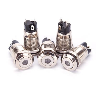 China Latching Waterproof Telemecanique Push Buttons Self Locking 12mm for sale