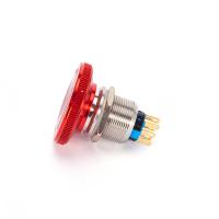 China Emergency Momentary Off Push Button Switch Red Mushroom Cap 6Pin for sale