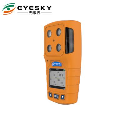 China Orange Portable 4 Gas Detector for Gas Station Use 3.7V Rechargeable Battery for sale
