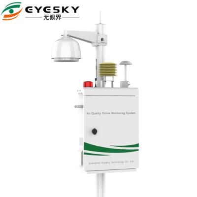 China AQMS Ambient Air Quality Monitoring System with Automatic Dehumidification PM2.5 PM10 SO2 NO2 CO O3 0-10mg/m3 for sale