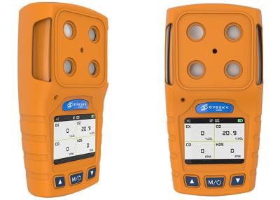 China Portable 4 in 1 Gas Detector Ex O2 CO H2S IP65 CE ROSH Approval Diffusion Sampling for sale