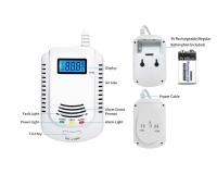China Smart Combustible Gas Detector Carbon Monoxide Alarm 4G IoT LCD Display 85dB for sale