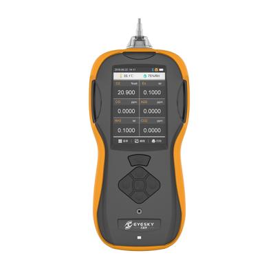 China 6 in 1 Handheld Multi Gas Detector for LEL O2 H2S NH3 VOC CO 0-100ppm for sale