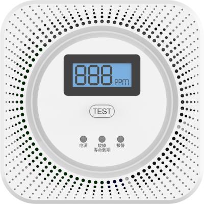 China ODM OEM CO Smoke Detector 85dB Voice Alarm Carbon Monoxide Gas Leakage Sensor 3xAA Battery for sale