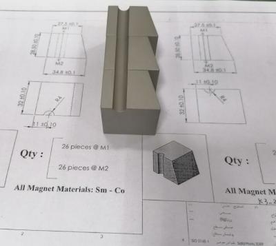 China Special-shaped SmCo Permanent Magnets Moulding And Sintering for sale