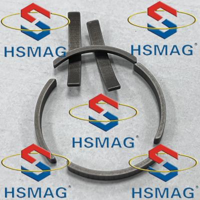 China HSMAG Rare Earth SmCo Permanent Magnet Arc Tile Shape Black Silver For Motor for sale