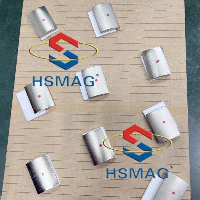 China HSMAG Electroplate Arc Cuboid SmCo Magnet Permanent High Temp Arctic Red for sale