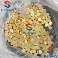 China Sm2Co17 SmCo5 Cylindrical Ring Rare Earth Gold Coated Magnets Industrial Strength Magnets for sale