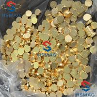 China Sm2Co17 SmCo5 Cylindrical Ring Rare Earth Gold Coated Magnets Industrial Strength Magnets for sale