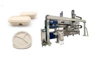 China Automatic Sugarcane Bagasse Pulp Sustainable Disposable Fast Food Tray Machine for sale