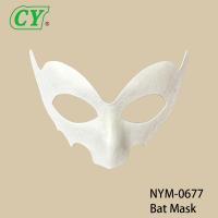 China Children DIY White Embryo Fox Mask Pulp Animal Cat Mask Painting Graffiti Half Face Mask for sale