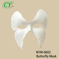China Children DIY White Embryo Fox Mask Pulp Animal Cat Mask Painting Graffiti Half Face Mask for sale