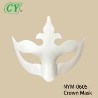 China Children DIY White Embryo Fox Mask Pulp Animal Cat Mask Painting Graffiti Half Face Mask for sale