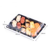 China Customize Design Variety Size Non-Slip Plastic Sushi Tray with Lid for sale