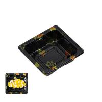 China Customize Design Variety Size Non-Slip Plastic Sushi Tray with Lid for sale