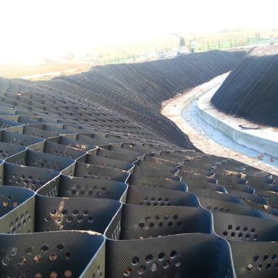 China HDPE Honeycomb Geocell Material Cellweb 100mm Road Basement Ultrasonic Welding for sale